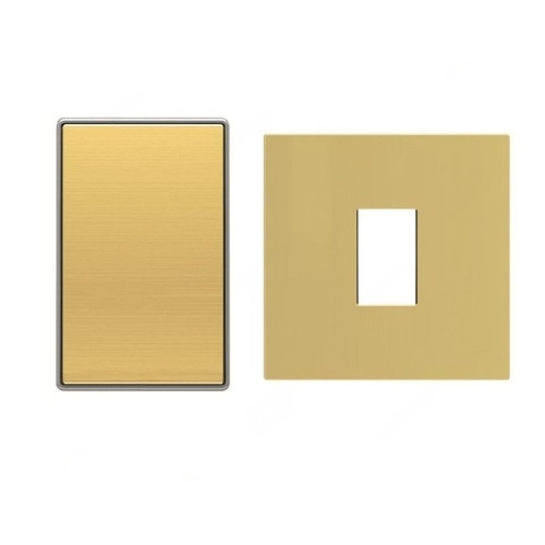 ABB Matt Gold Electrical Switch with Rocker Frame, 1 Gang, 20A